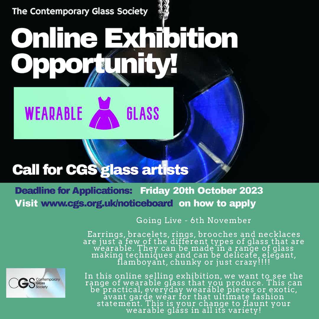 Wearable Glass Live - 6th November - Contemporary Glass Society